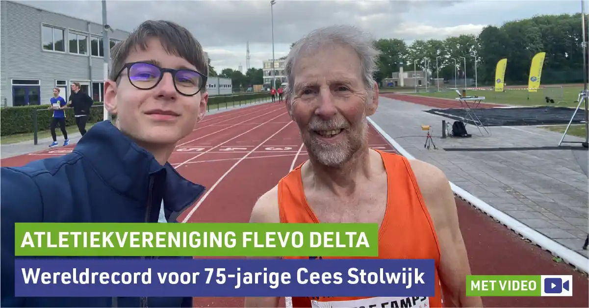 Video | Cees Stolwijk (75) loopt wereldrecord op de mijl in Dronten ...